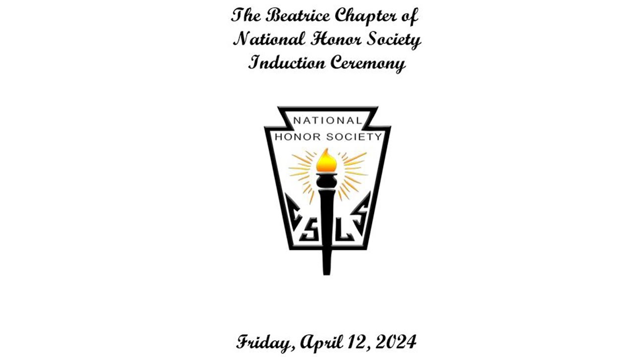 Beatrice High School National Honor Society Ceremony - YouTube