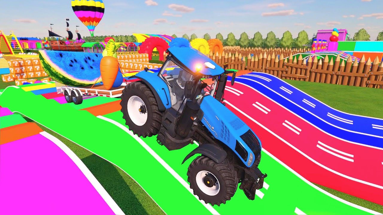 TRACKTOR FARM FRUIT ON THE FARM, FORD, BMW, COCACOLA, POLICE, AMBULANCE ...