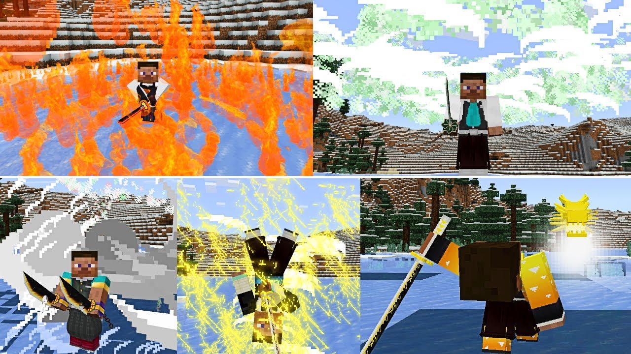 Gran Addon de Demon Slayer para Minecraft PE || KIMETSU NO YAIBA MCPE ...
