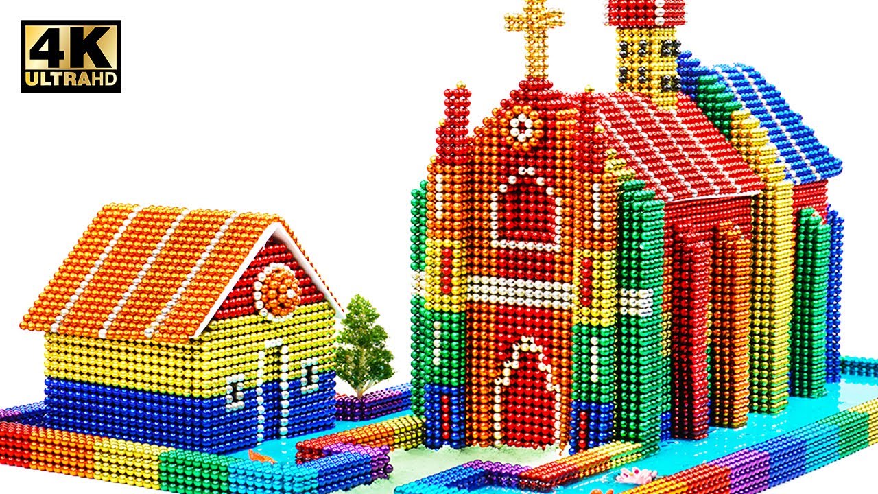 DIY - How To Build Amazing Church near House From Magnetic Balls ...
