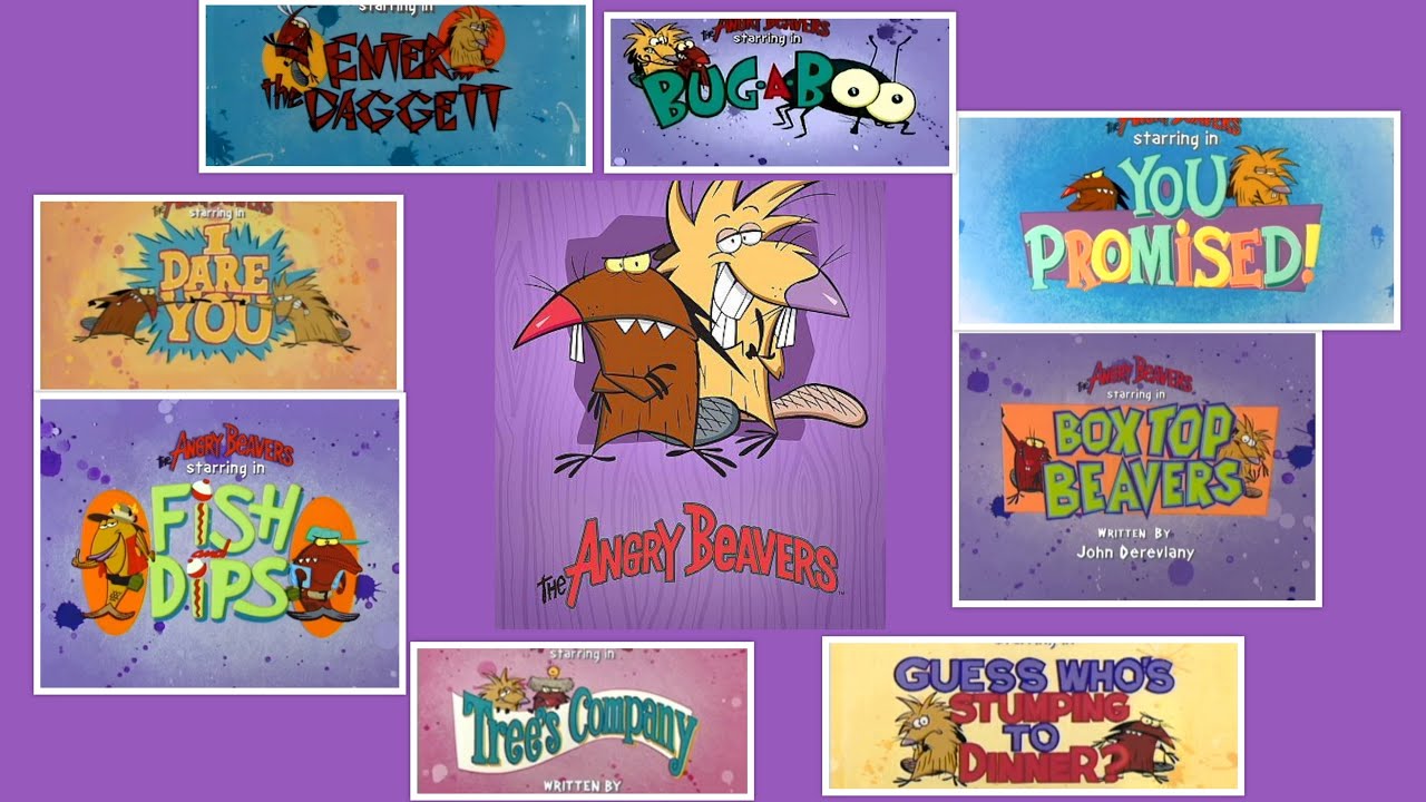 The Angry Beavers Complete Title Cards Collection - YouTube