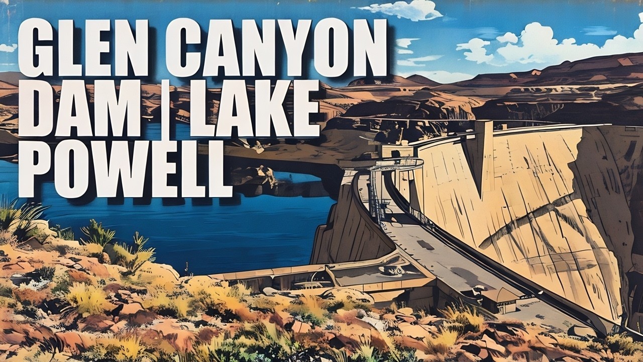 A concrete arch-gravity dam on the Colorado River creates one of the ...