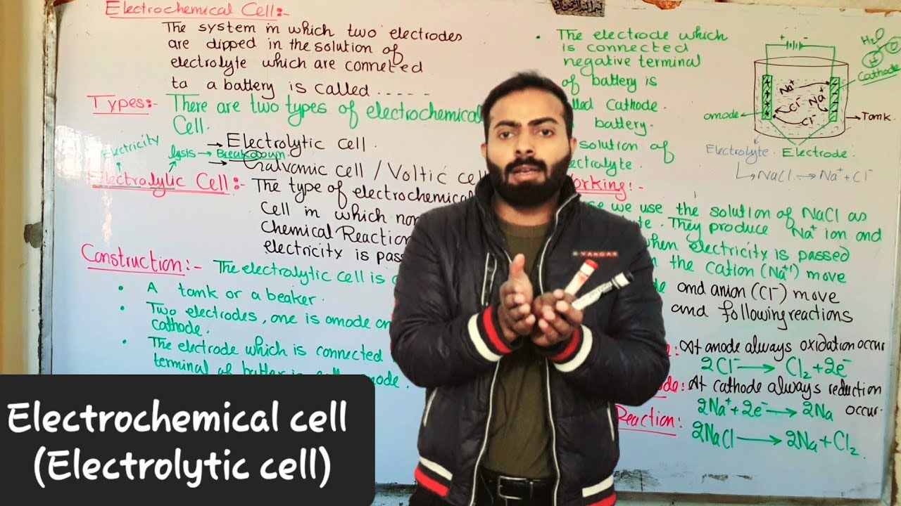 Electrolytic cell | Types of electrochemical cell | ch#7 | 9th class ...