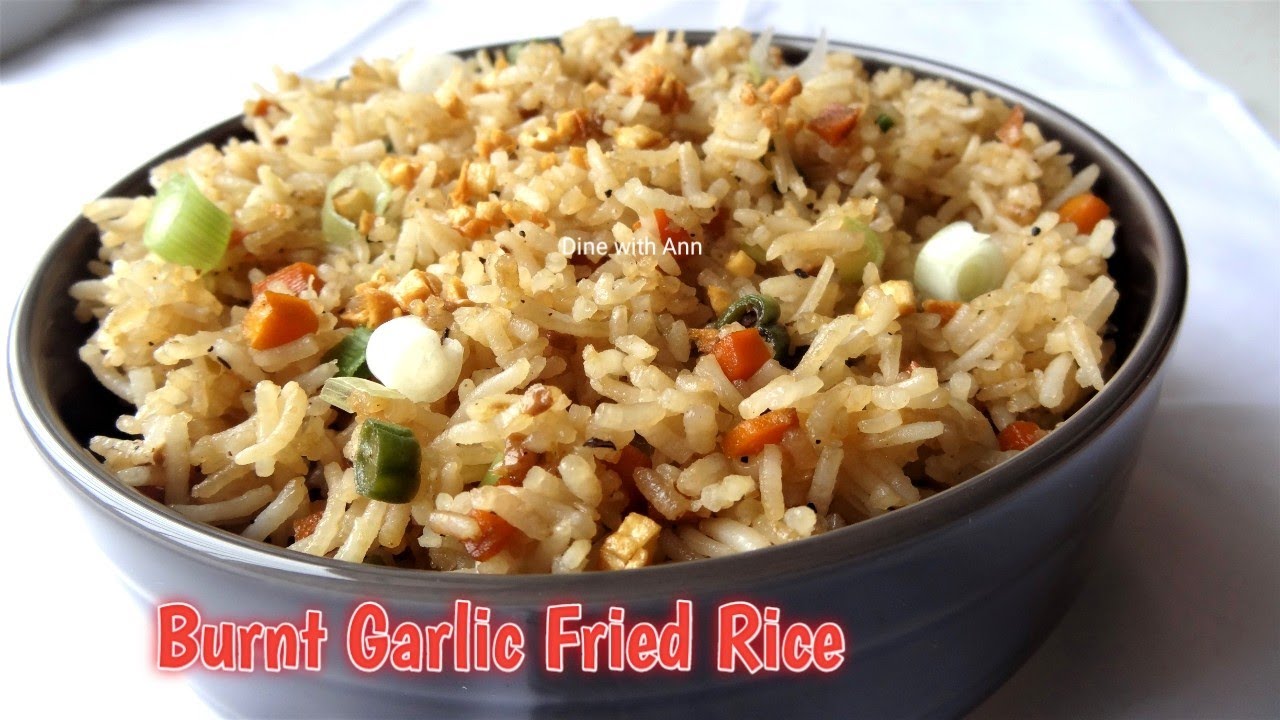 Burnt Garlic Fried Rice - Restaurant Style - YouTube