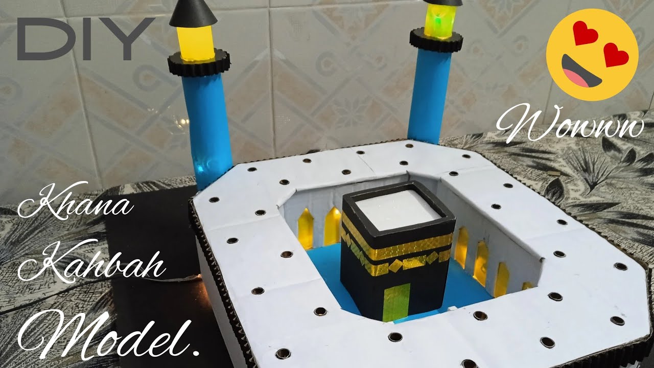 How to make Khana-kaaba sharif model 🕋 | DIY Easy making from Cardboard ...