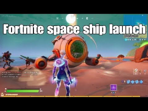 Fortnite space ship launch!! - YouTube