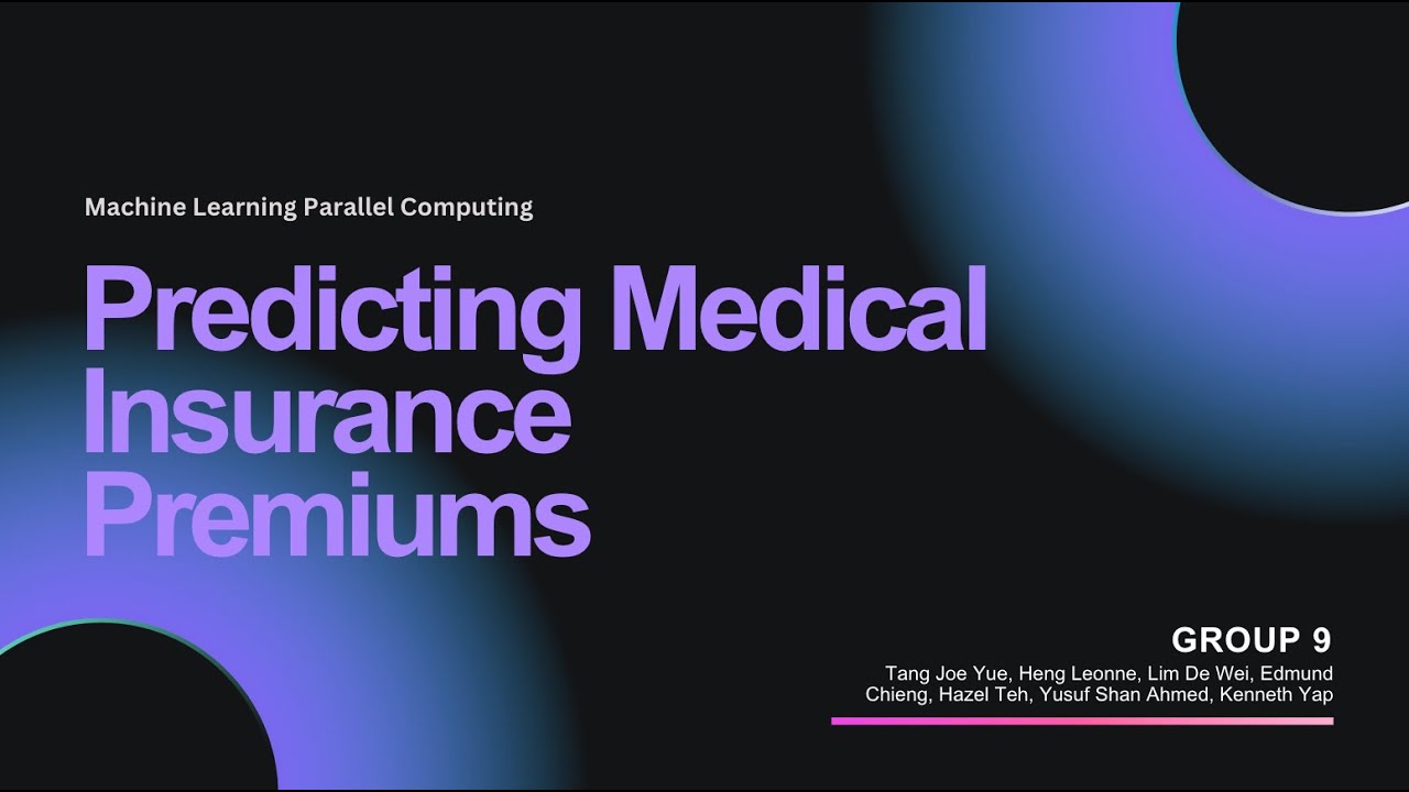 Prediction of Medical Insurance Premiums | Taylor's University MLPC ...