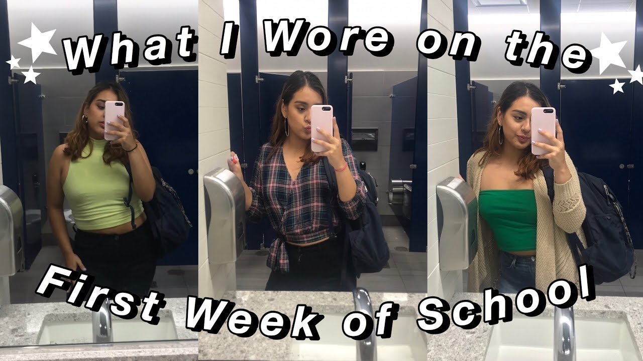 What I Wore To School on the First Week! (college) - YouTube