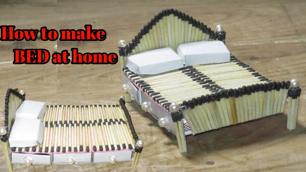 How to make match box bed || match box supper idea - YouTube