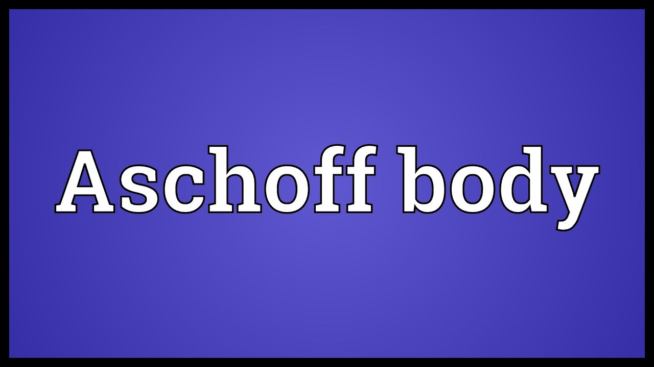 Aschoff body Meaning - YouTube