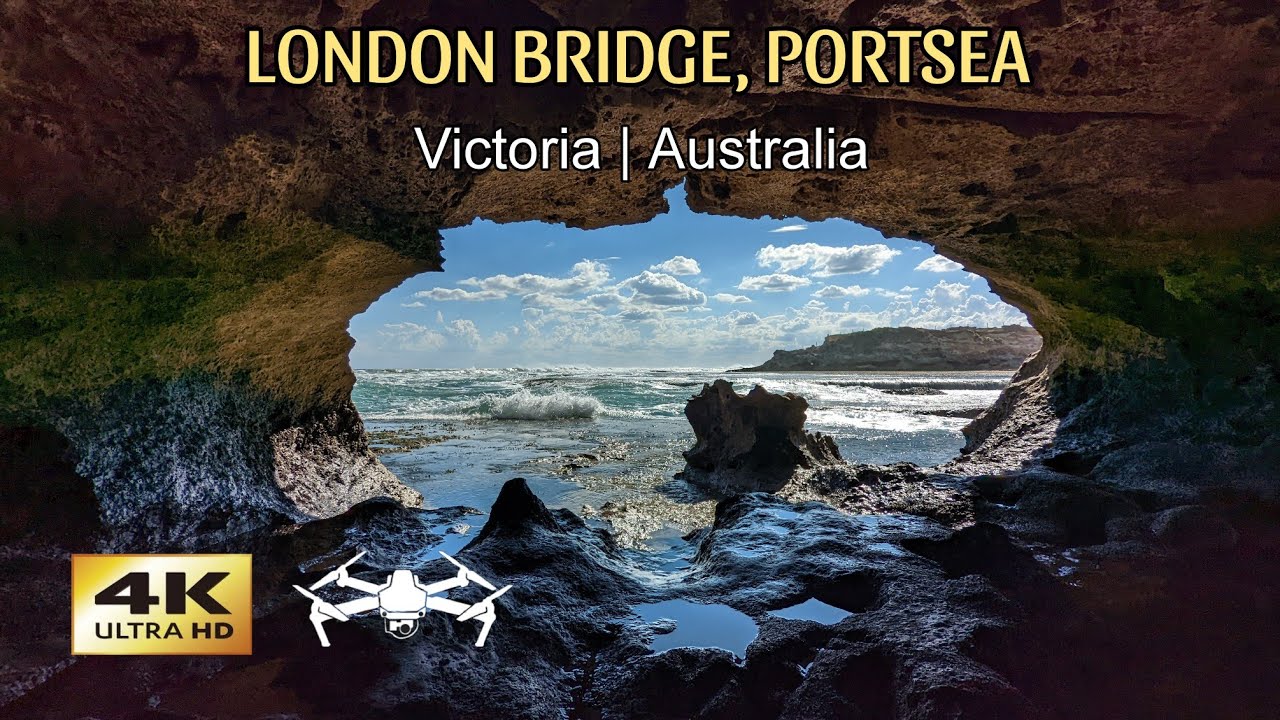 Flying over London Bridge, Portsea, Victoria, Australia | Drone ...