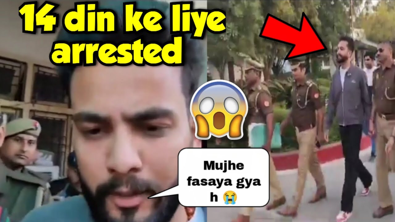 Elvish yadav arrested by noida police for 14 days💔,elvish yadav ...