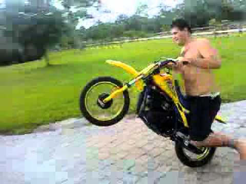 dirt bike wheelie gone bad 1 - YouTube