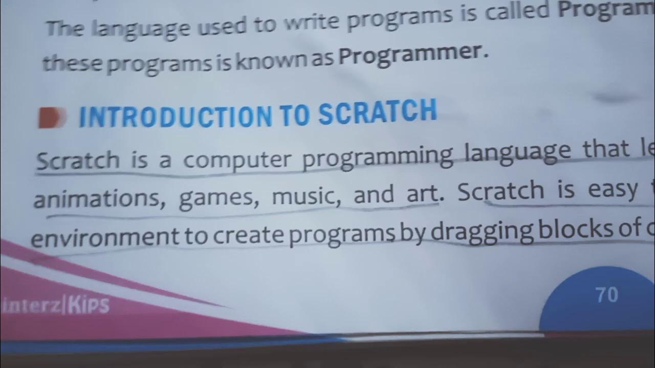 Chapter 6 : introduction to scratch programming - YouTube