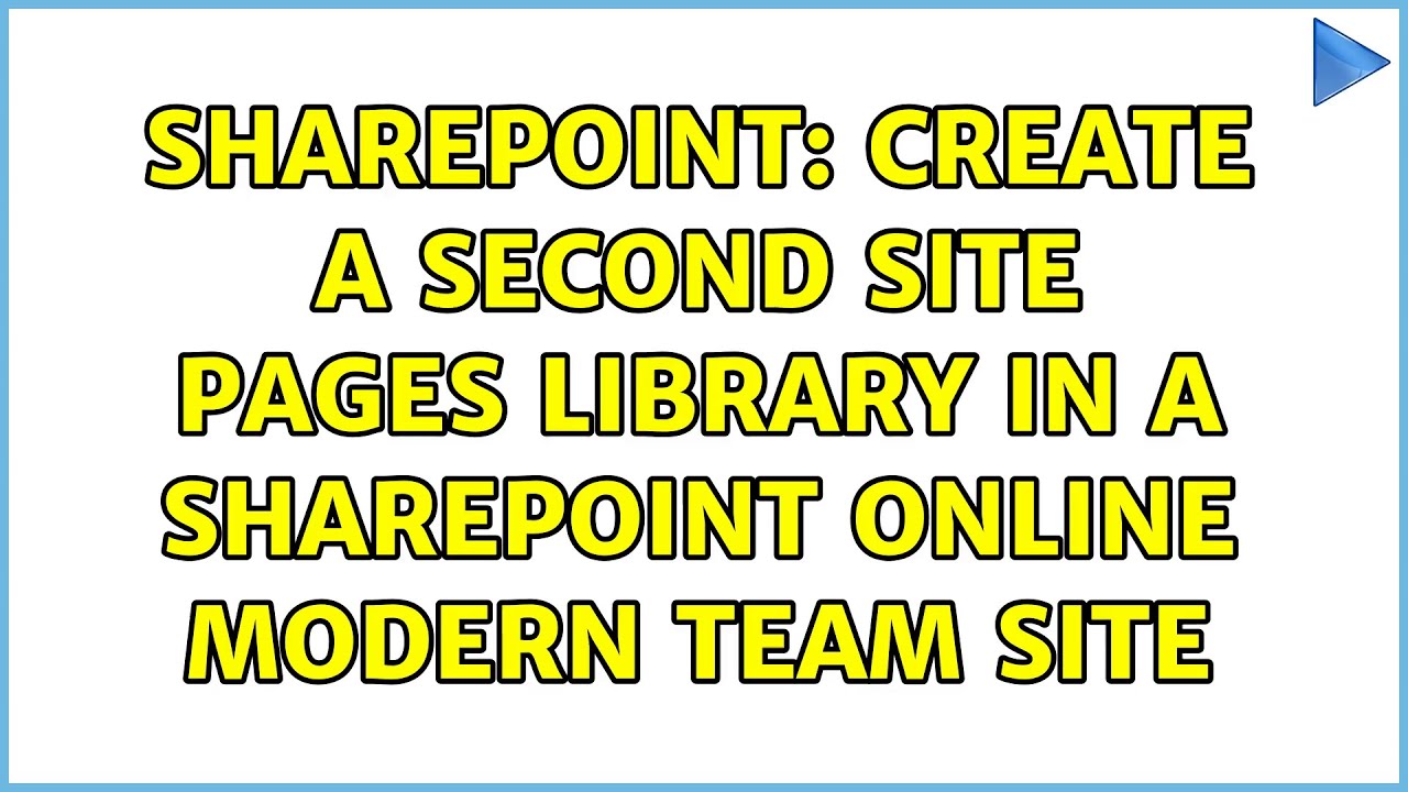 Sharepoint: Create a second site pages library in a SharePoint Online ...