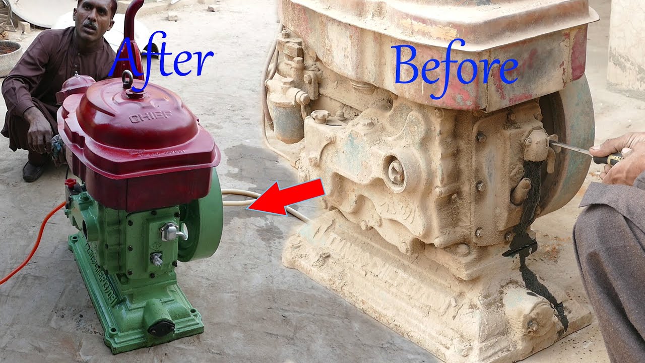 Petter Diesel Engine Full Restoration - YouTube