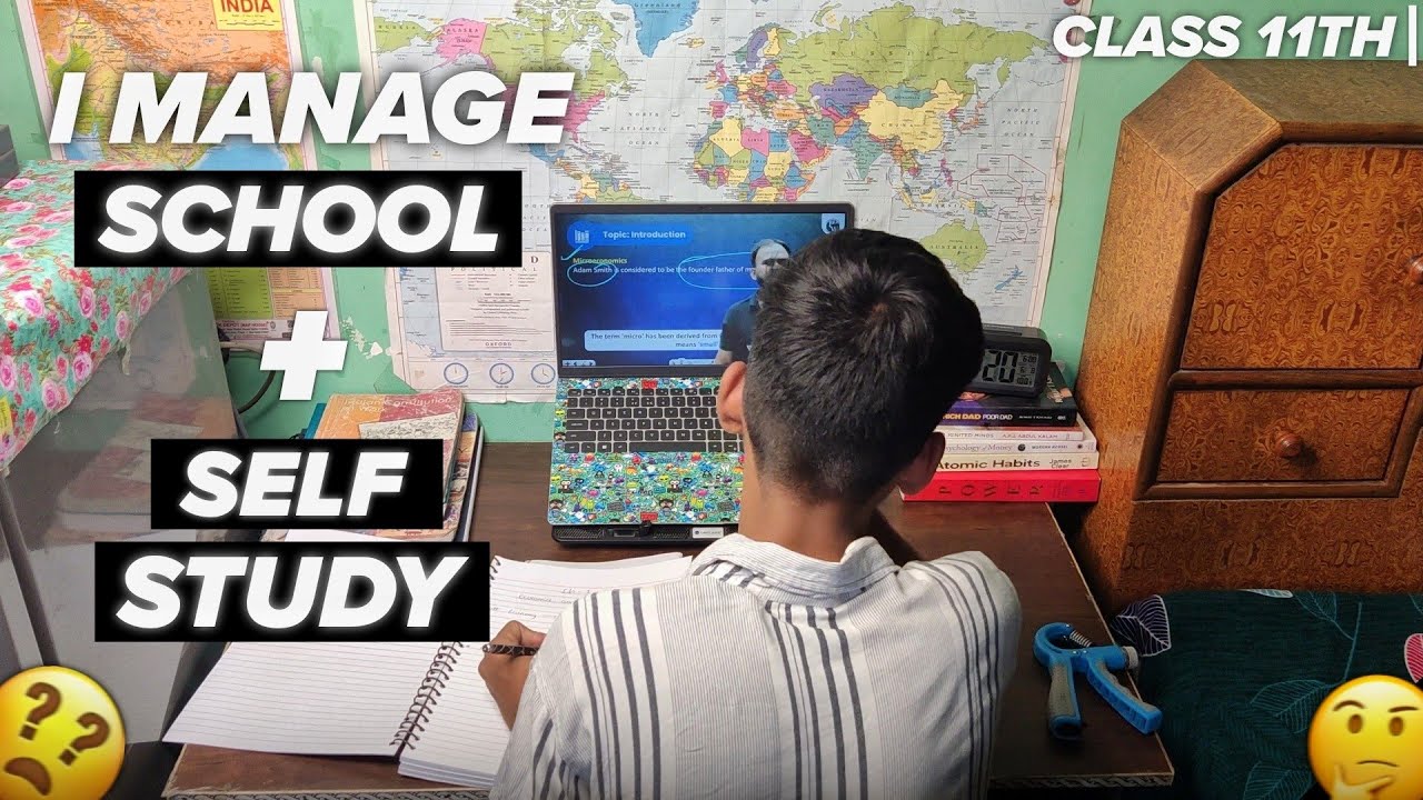 How i manage self study with school | 11th Grader | #studyvlog - YouTube