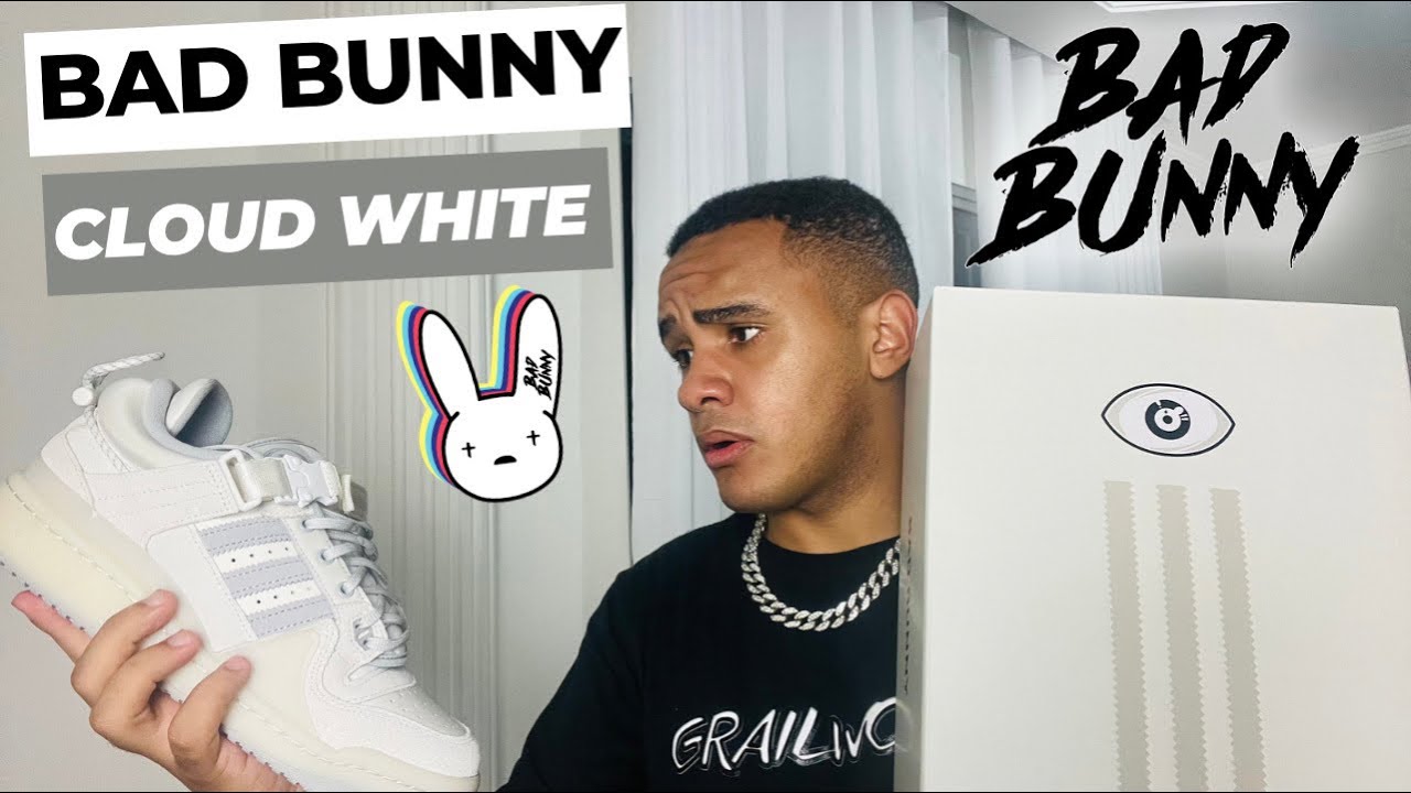 BAD BUNNY X ADIDAS FORUM BUCKLE LOW WHITE - REVIEW & ON FEET! “WHITE ...