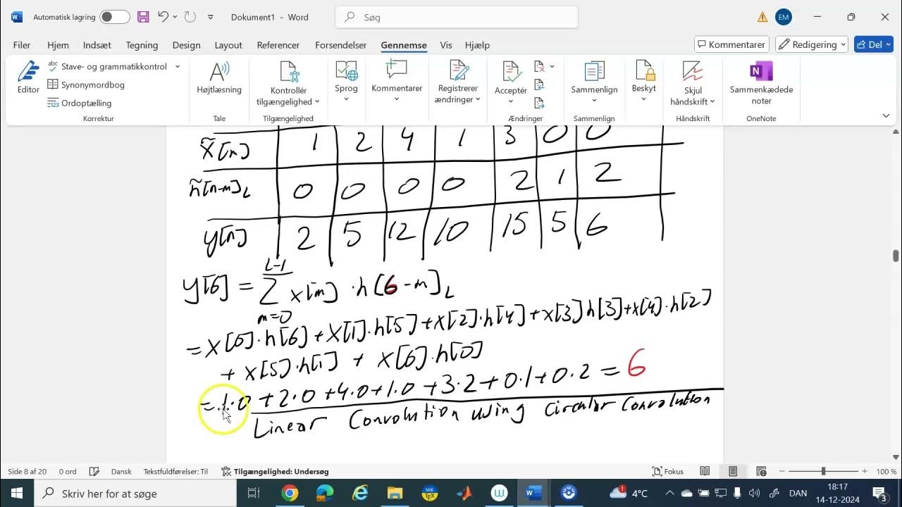 Linear system analysis Linear Convolution using Circular Convolution 14-12-2024 - YouTube
