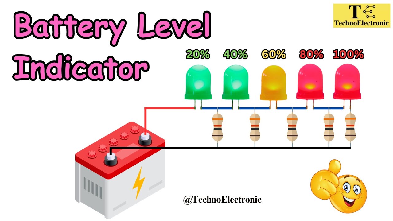 12 Volt Battery Level Indicator Circuit - YouTube