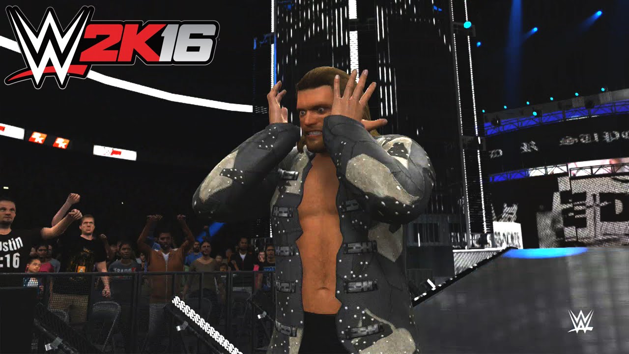 WWE 2K16 - Custom Smackdown Arena (CAA) Edge Entrance AWESOME LIGHTS ...