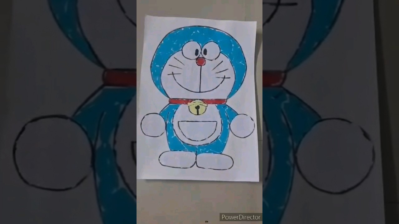 Doraemon collage painting|Paper tearing art#diy #trending #artandcraft ...