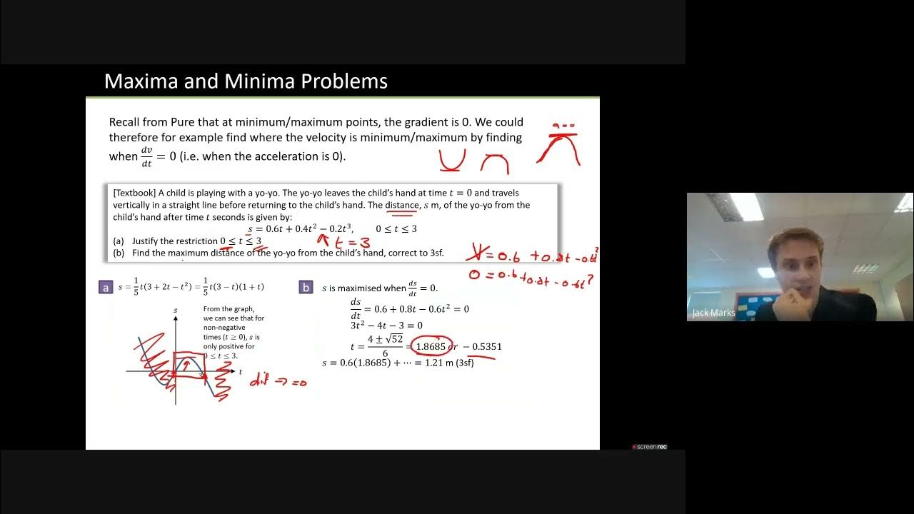 Mech - Y1 - 11C - Stationary Points with Variable Acceleration - YouTube