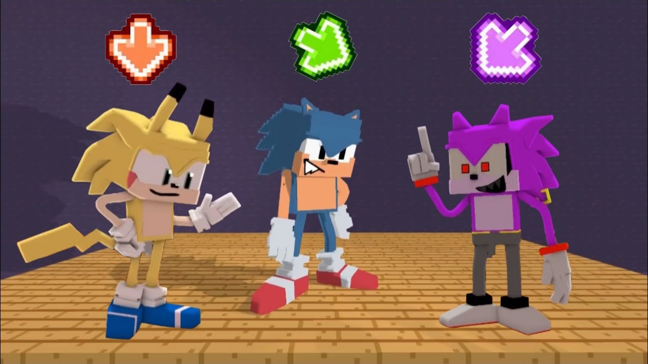 FNF Character Test | Gameplay VS Minecraft Animation | Sonichu (Sonic ...