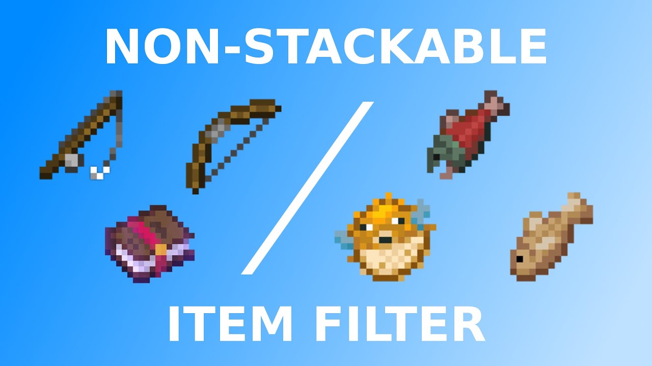 Non-Stackable Item Filter - YouTube
