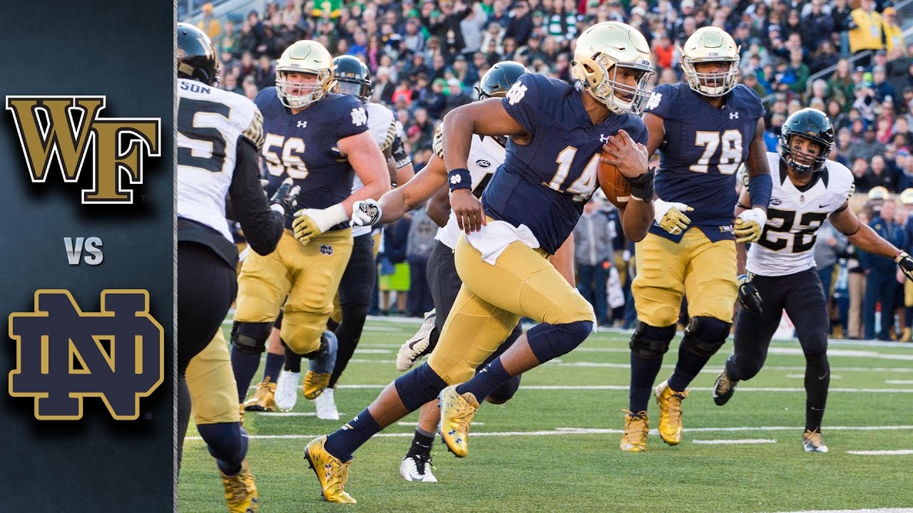 Wake Forest Vs Notre Dame Football Highlights 2015 Youtube