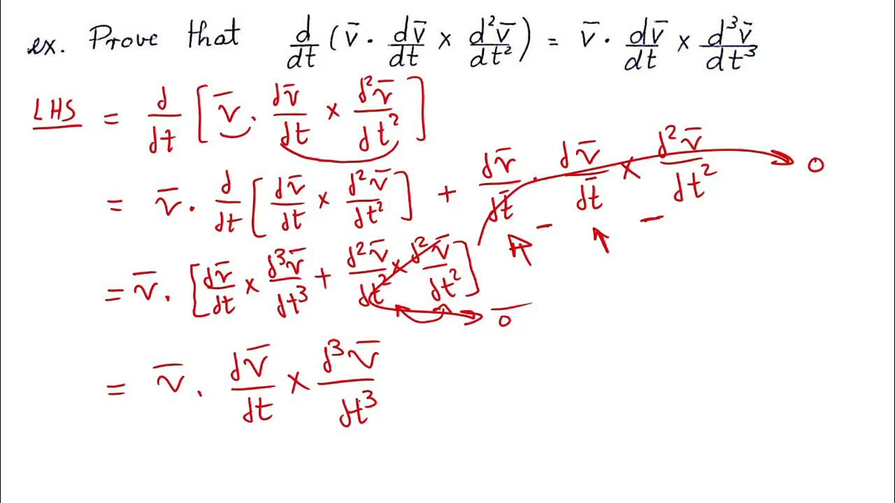 Vectors2 Vector Differentiation Part 1 Youtube