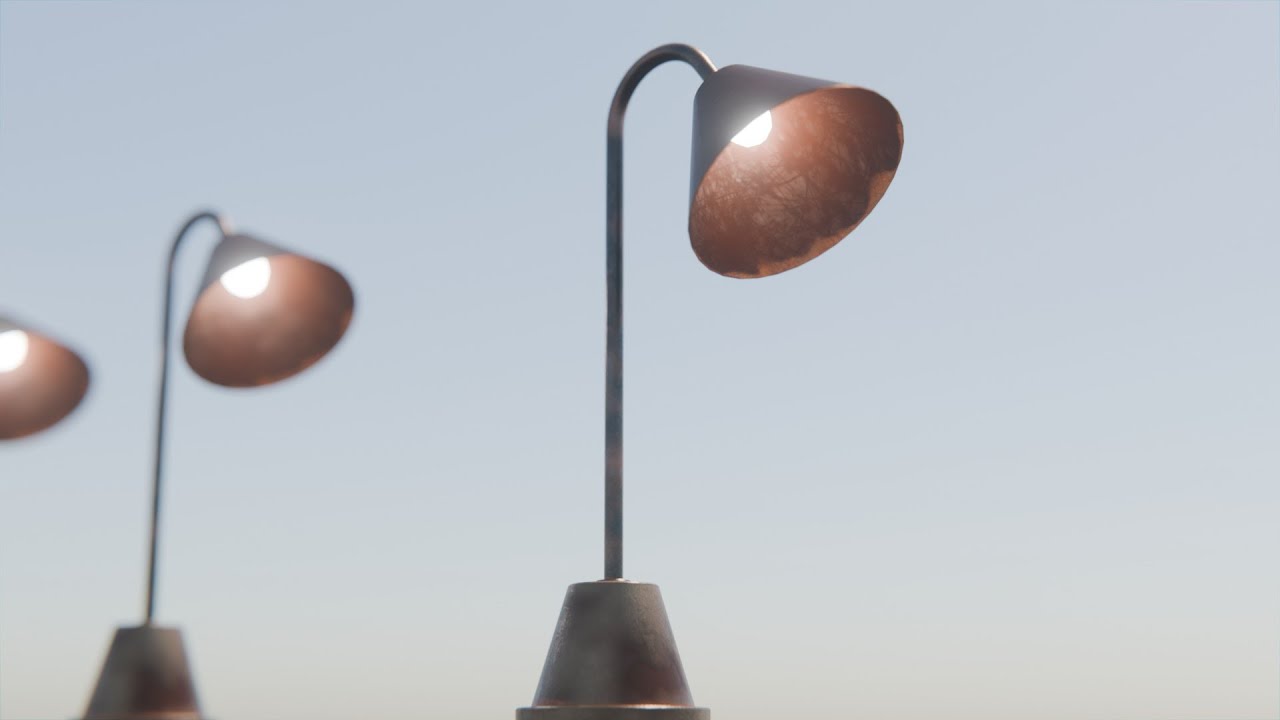 Blender - Modelling a Lamp - BAKING multiple textures at once - Import ...