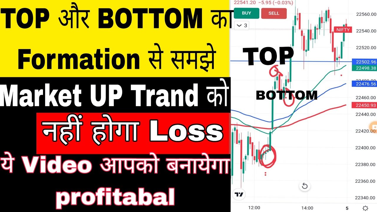 UP trand को समझे TOP और BOTTOM का formation से || perfect entry traget ...