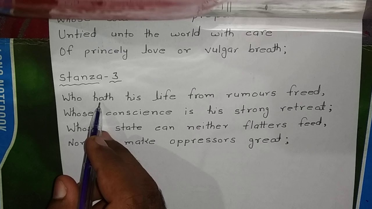Explanation of poem 1 class 12 - YouTube