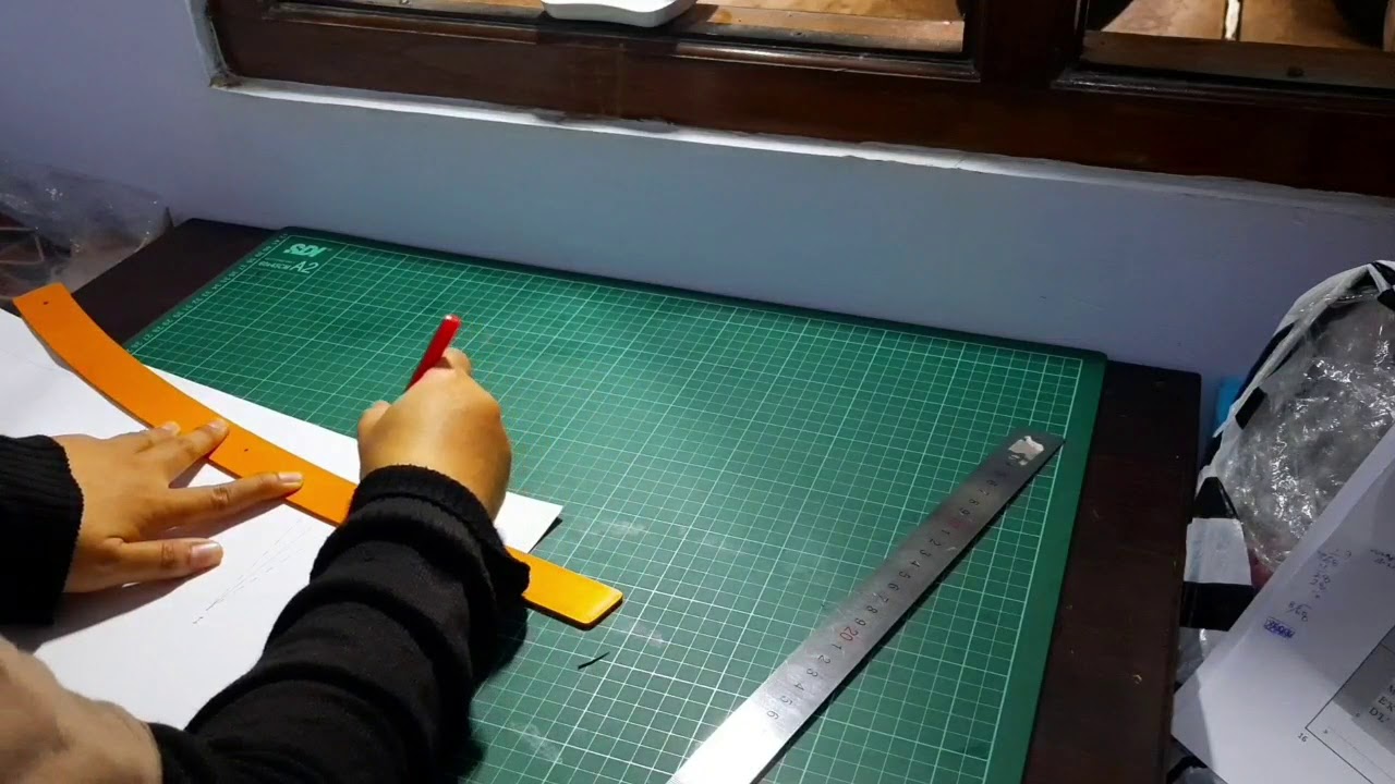Tutorial Pembuatan Pola Dasar Rok || Rok Tanpa Kupnat || Rok Circle #1 ...