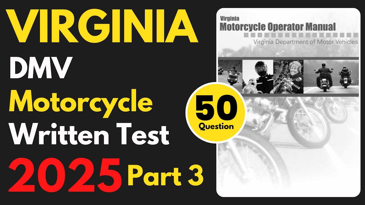 Virginia Motorcycle Written Practice Test | Part 3 | DMV Motorcycle ...
