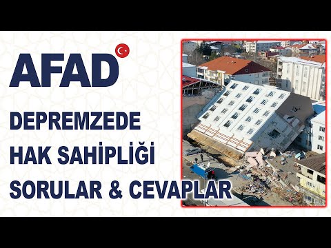 Depremzede Hak Sahipliği Talep ve Taahhütname Başvurusu - AFAD #deprem #depremzede #afad