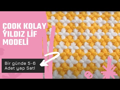 Bir günde 5-6 Adet Yap Sat! |Çook Kolay Yıldız Lif Modeli | Do it yourself