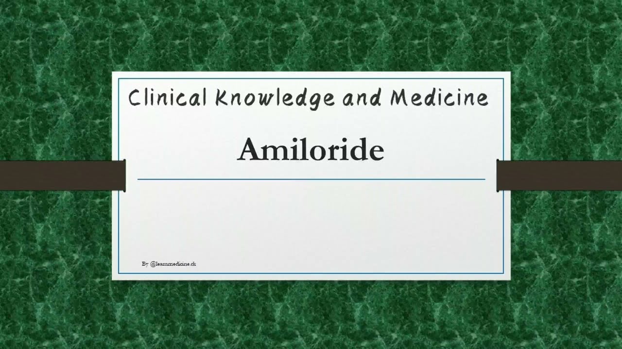 Amiloride/Midamor | Indications/uses, Contraindications, Cautions And ...