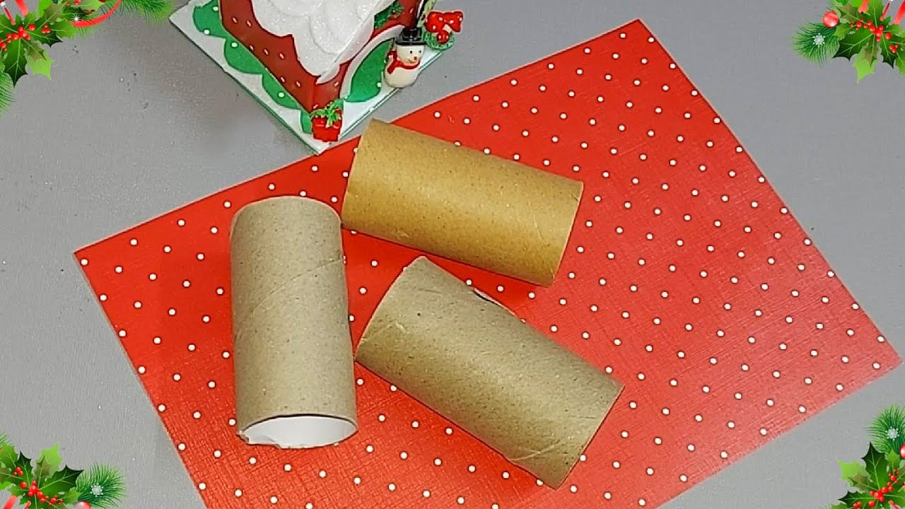 Economical Christmas decoration idea with Empty rolls | DIY Affordable ...