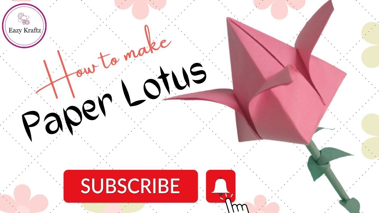 How to make a lotus / Lotus origami /paper lotus - YouTube