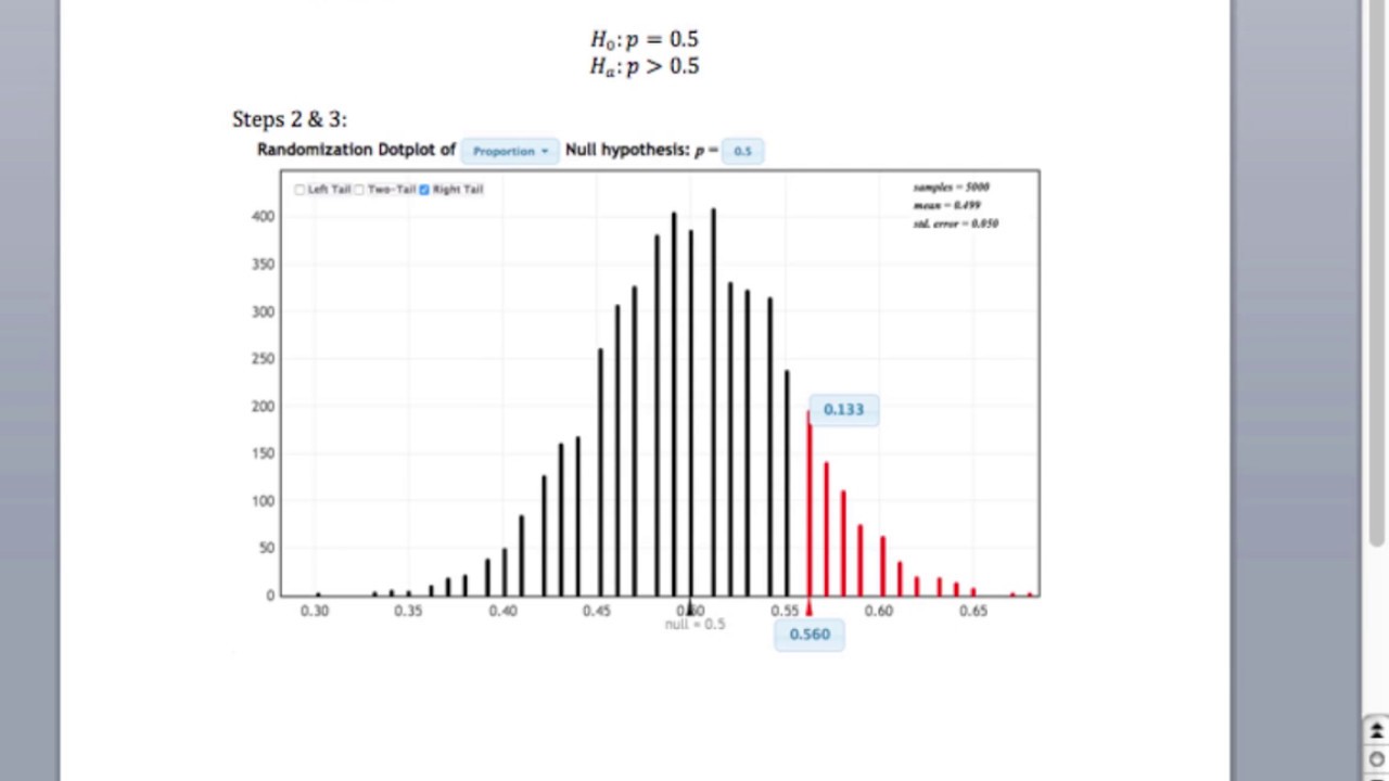 Randomization Test Example Similar to Lab Assignment - YouTube