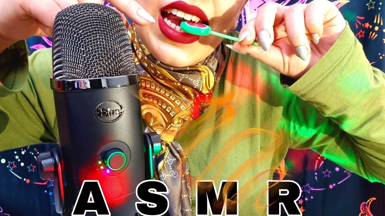 Asmr/asmr super sensitive lollipop eating sounds and inaudible ...