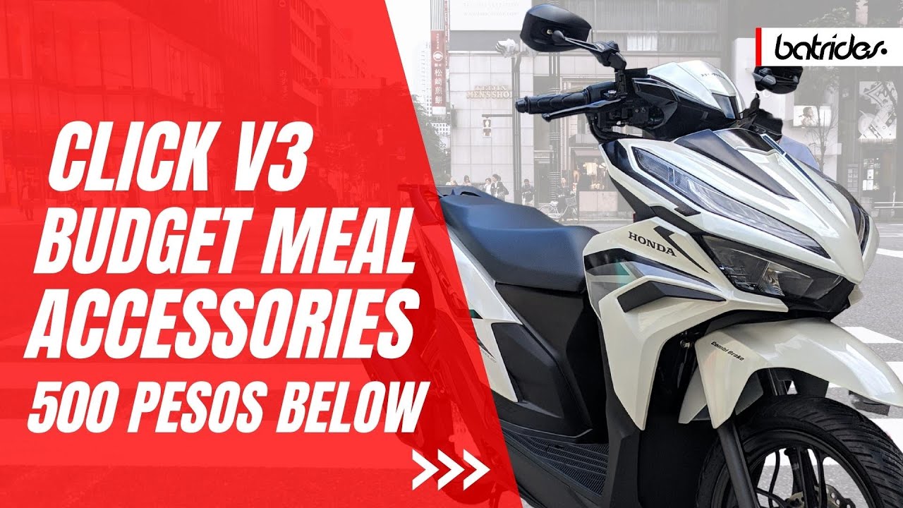 Honda Click V3 Essentials Budget Meal Accessories 500Php Below - YouTube