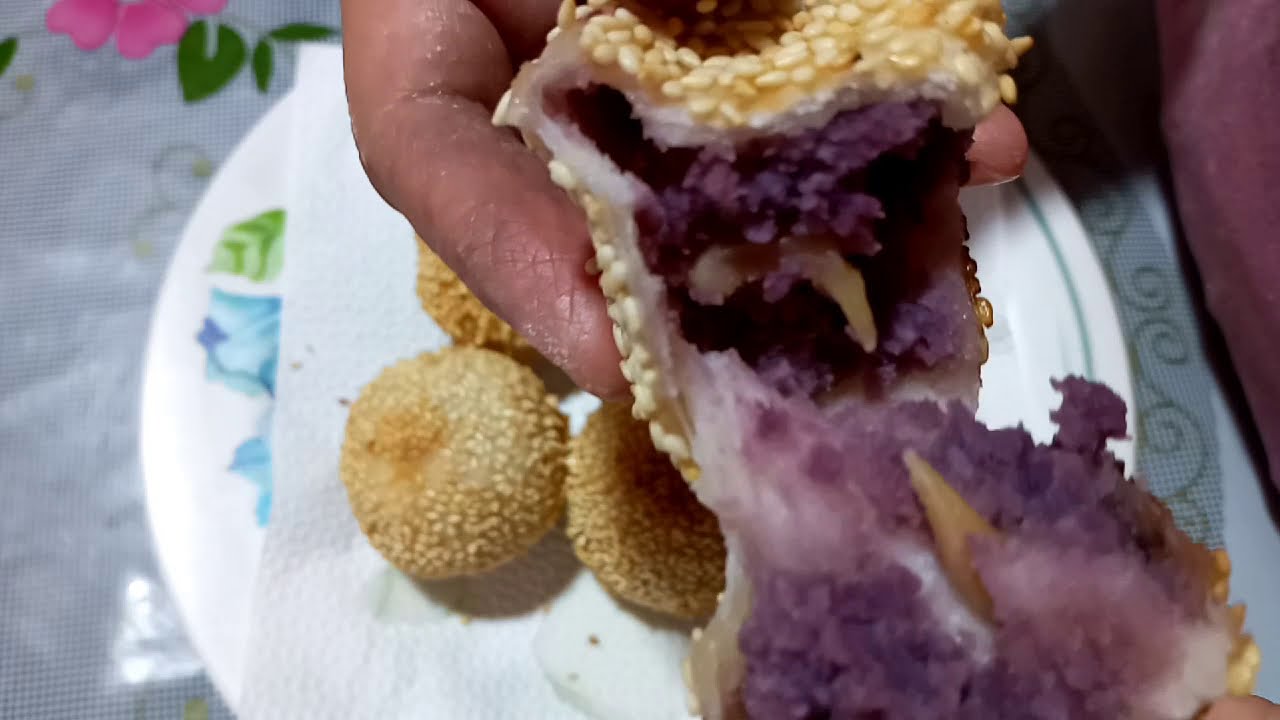 Butchi with cheese and ube fillings - YouTube