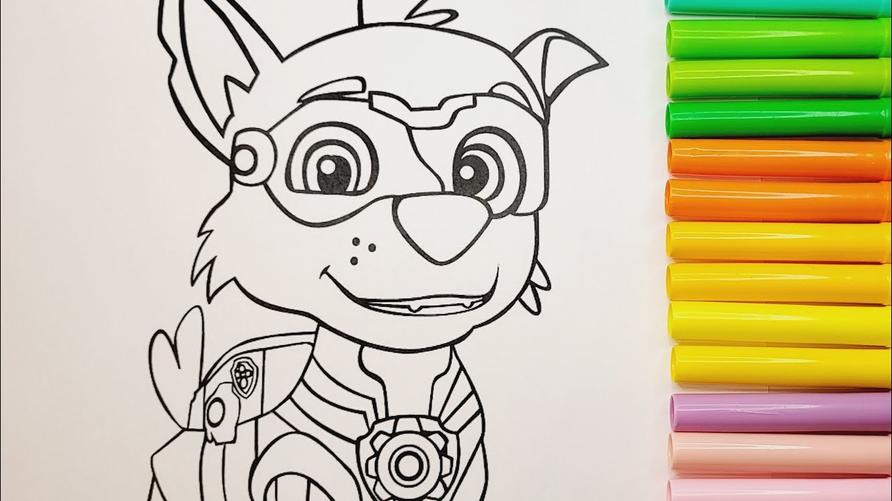 Paw Patrol Coloring Book Compilation Rubble Marshall Skye Chase Zuma ...