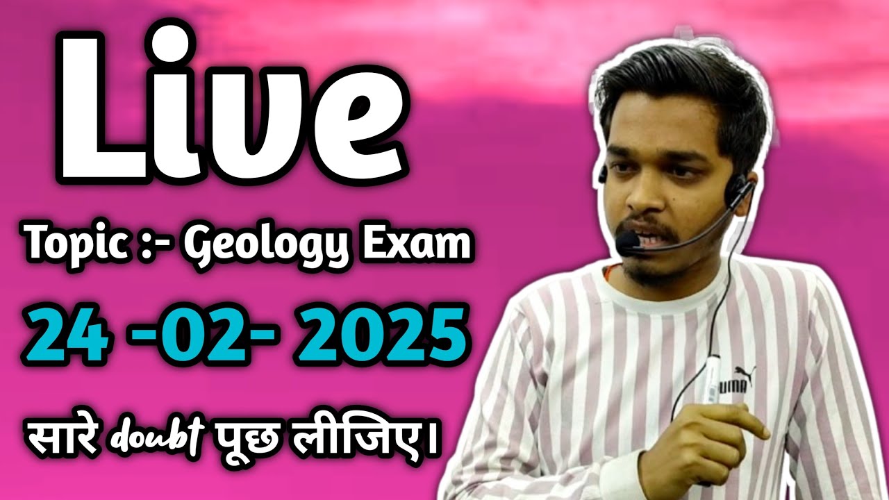 Class 12th Geology Jac Examination 2025 || 24 Feb Geology Exam || Amit Sir Live || - YouTube