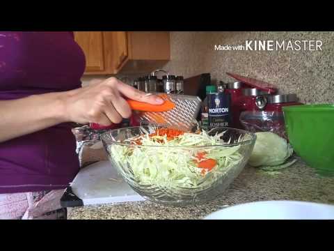 Como preparar repollo o curtido para pupusas! - YouTube