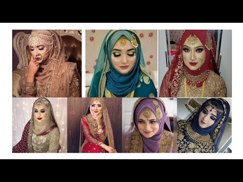 Beautiful hijabi Brides|Hijabi Bridal look|wedding bridal hijab style#hijab