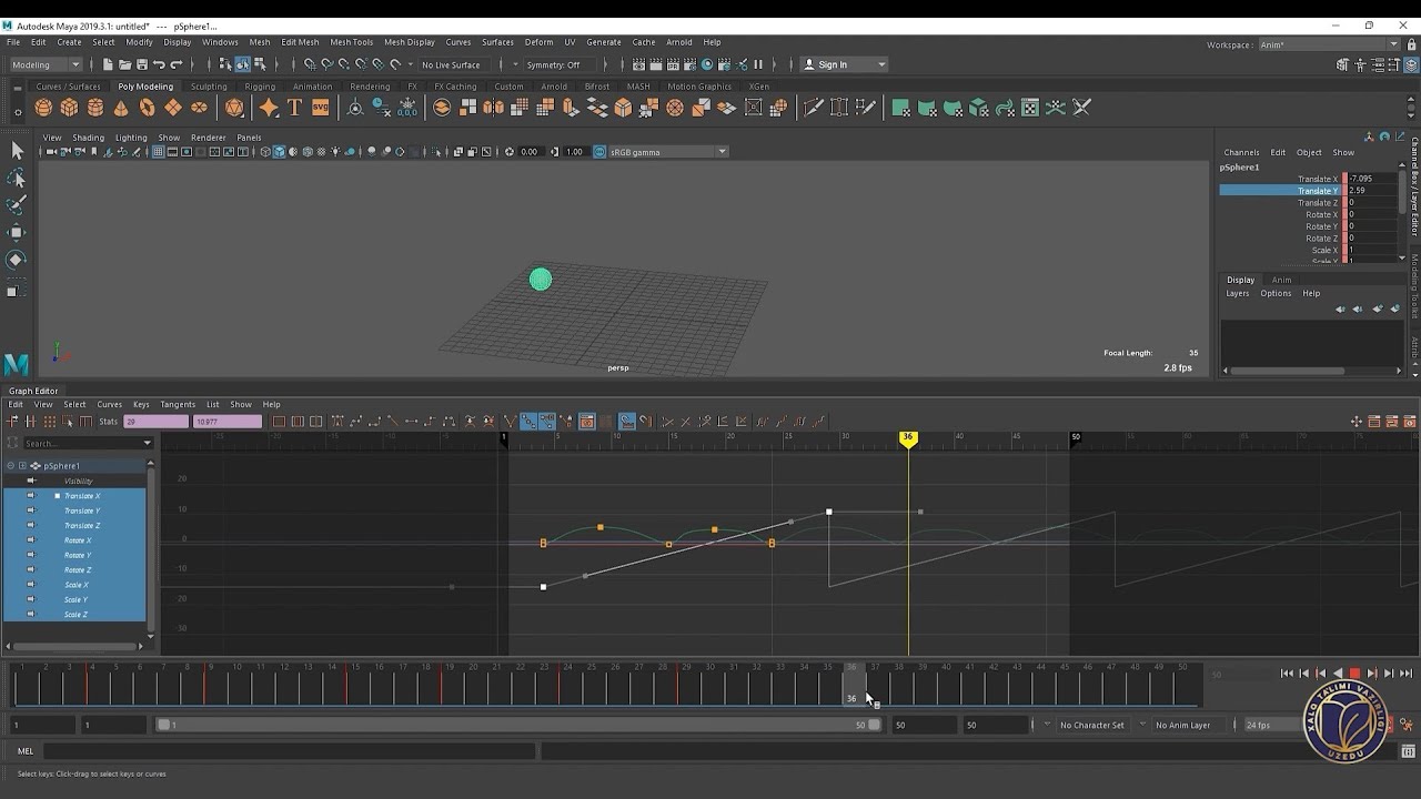 3D Character animation. 11- dars. Grafik muharriri bilan tanishish ...